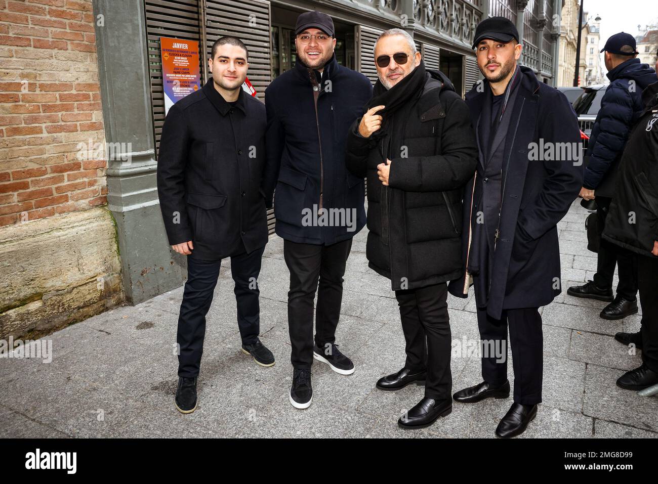 Michel Saab, Elie JR Saab, Elie Saab and Celio Saab attends of the Elie Saab show during Paris ...
