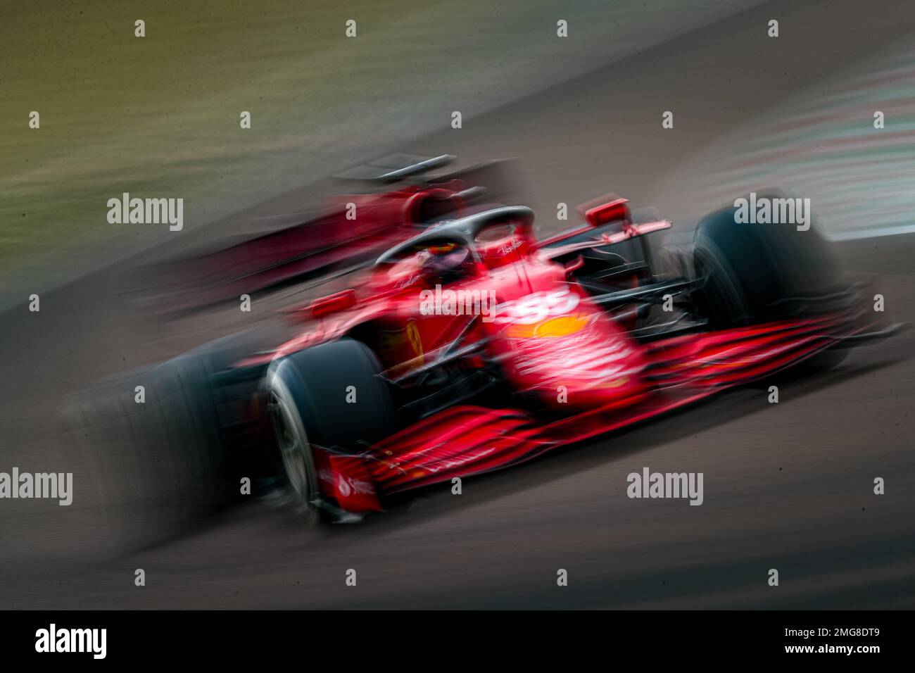 #55 Carlos Sainz, Scuderia Ferrari during a test with the old 2021 ...