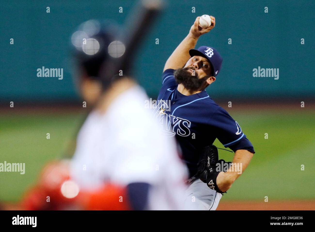 Tampa Bay Rays' Andrew Kittredge pitches against the Boston Red Sox ...