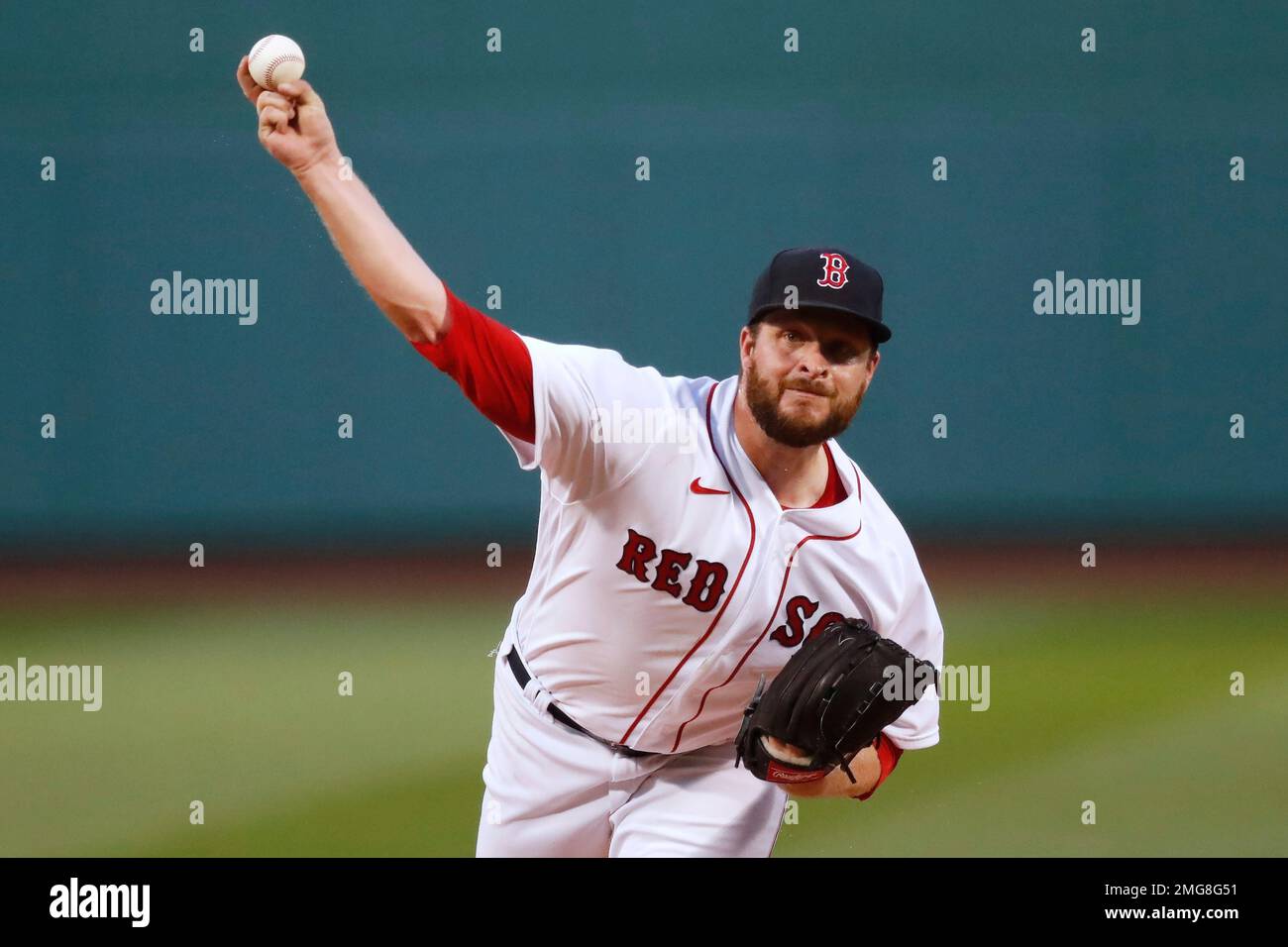 Boston Red Sox's Ryan Brasier pitches during the first inning of a ...