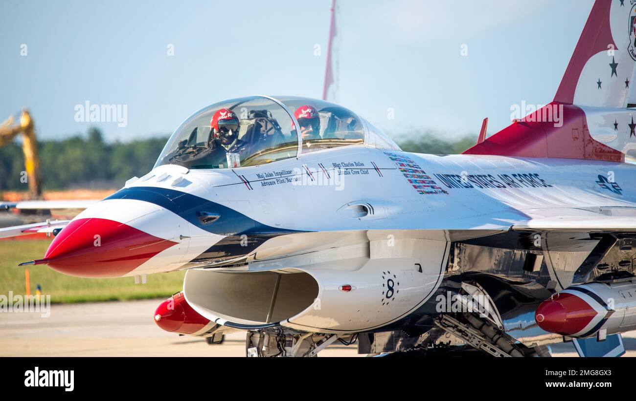 U.S. Air Force Maj. Jake Impellizzeri, Thunderbird pilot, front, and ...