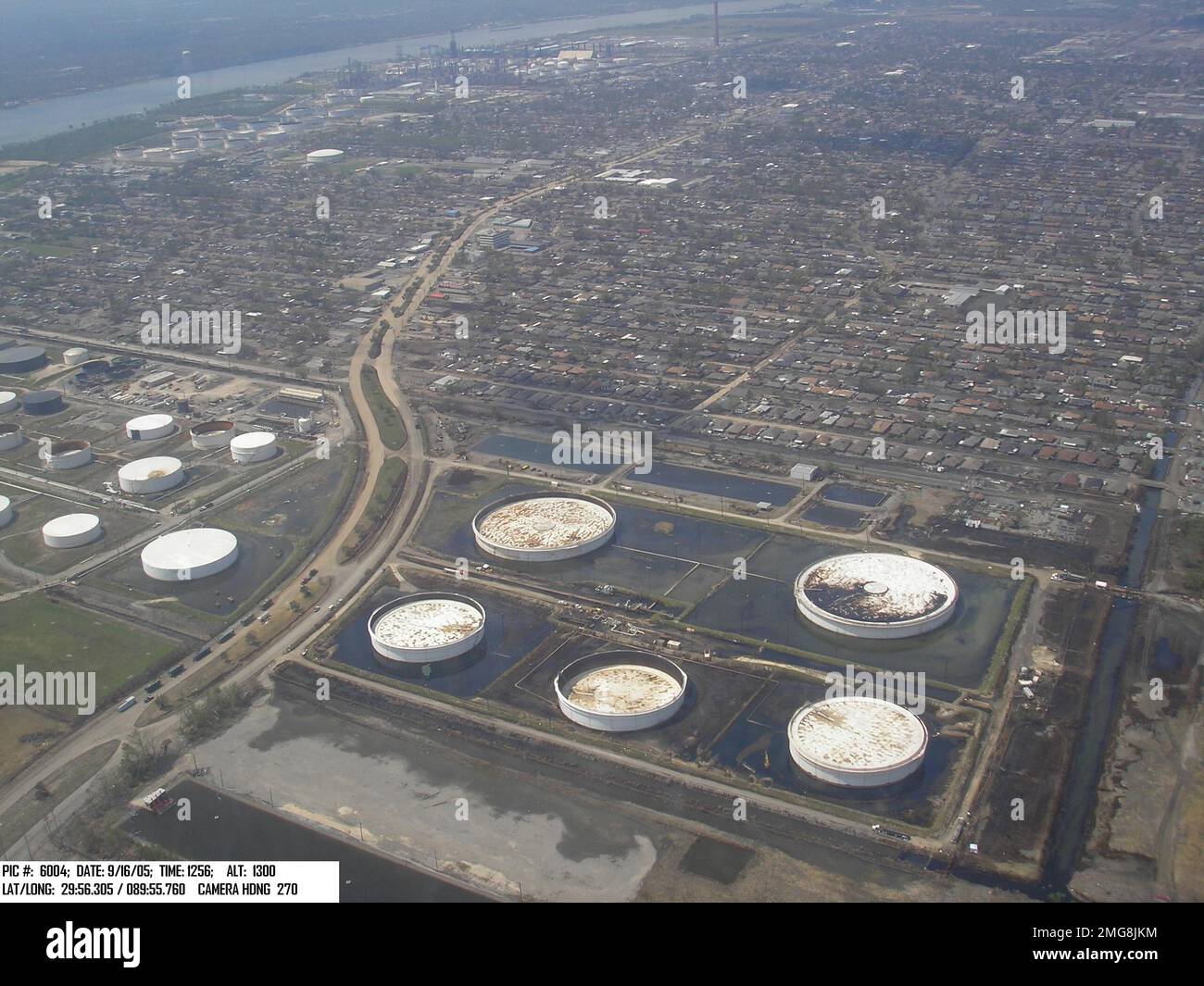 Aerial and Satellite Images - 26-HK-19-153. Hurricane Katrina Stock ...