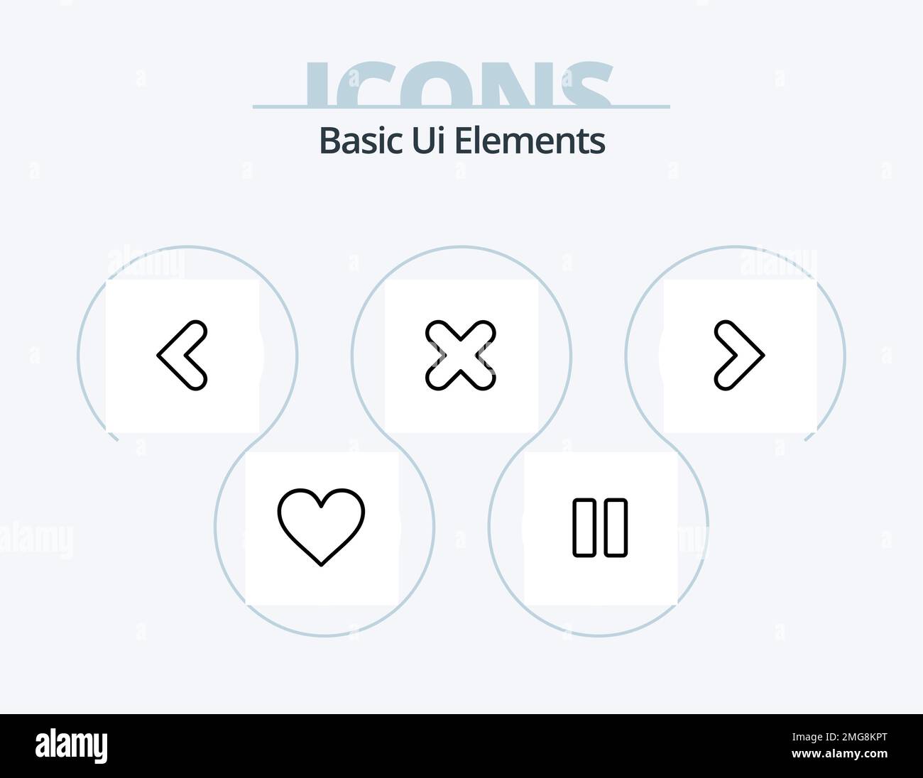 Basic Ui Elements Line Icon Pack 5 Icon Design. write. study. up ...