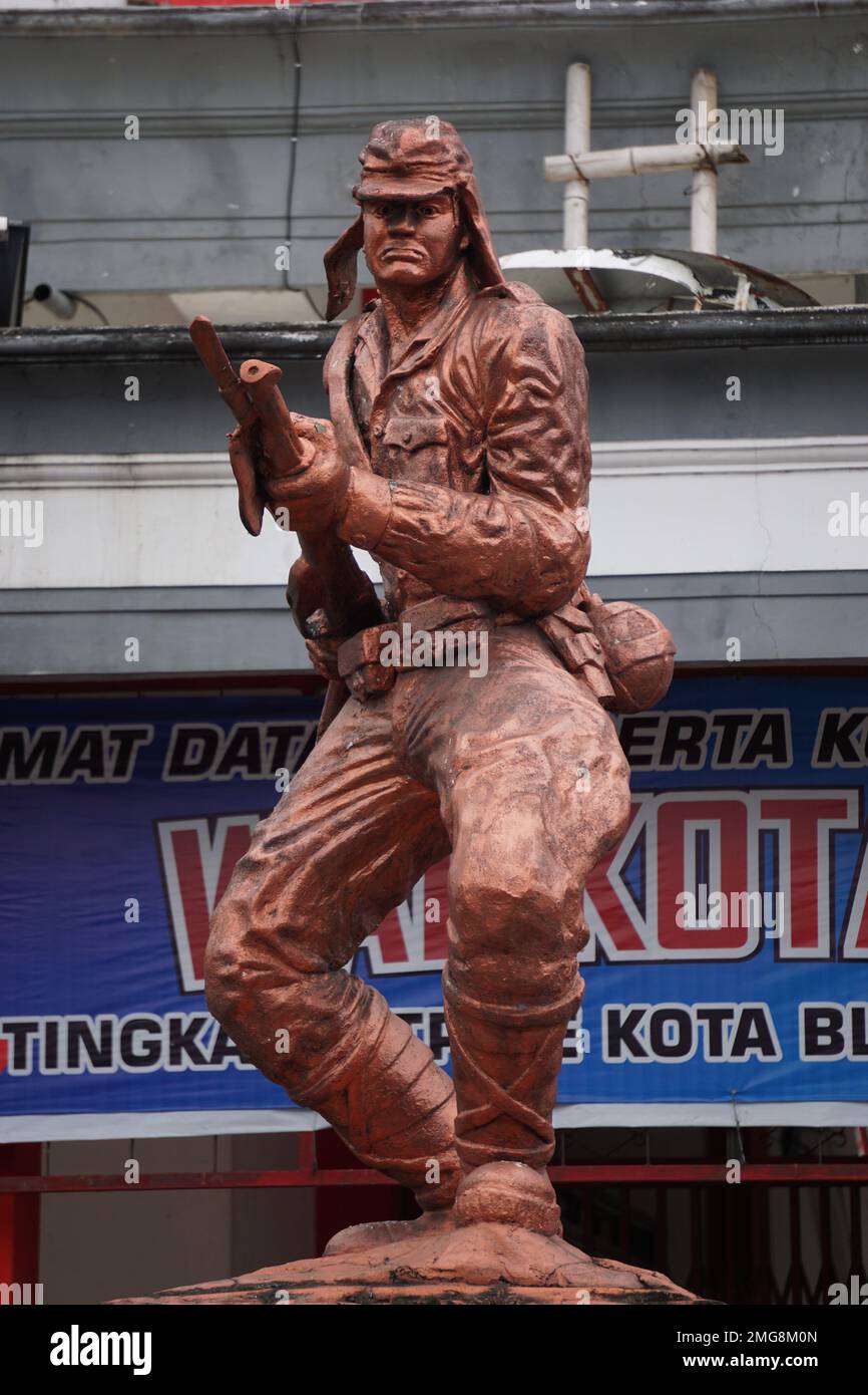 Soedanco Soepriyadi monument. He is Indonesian hero from Blitar and the ...