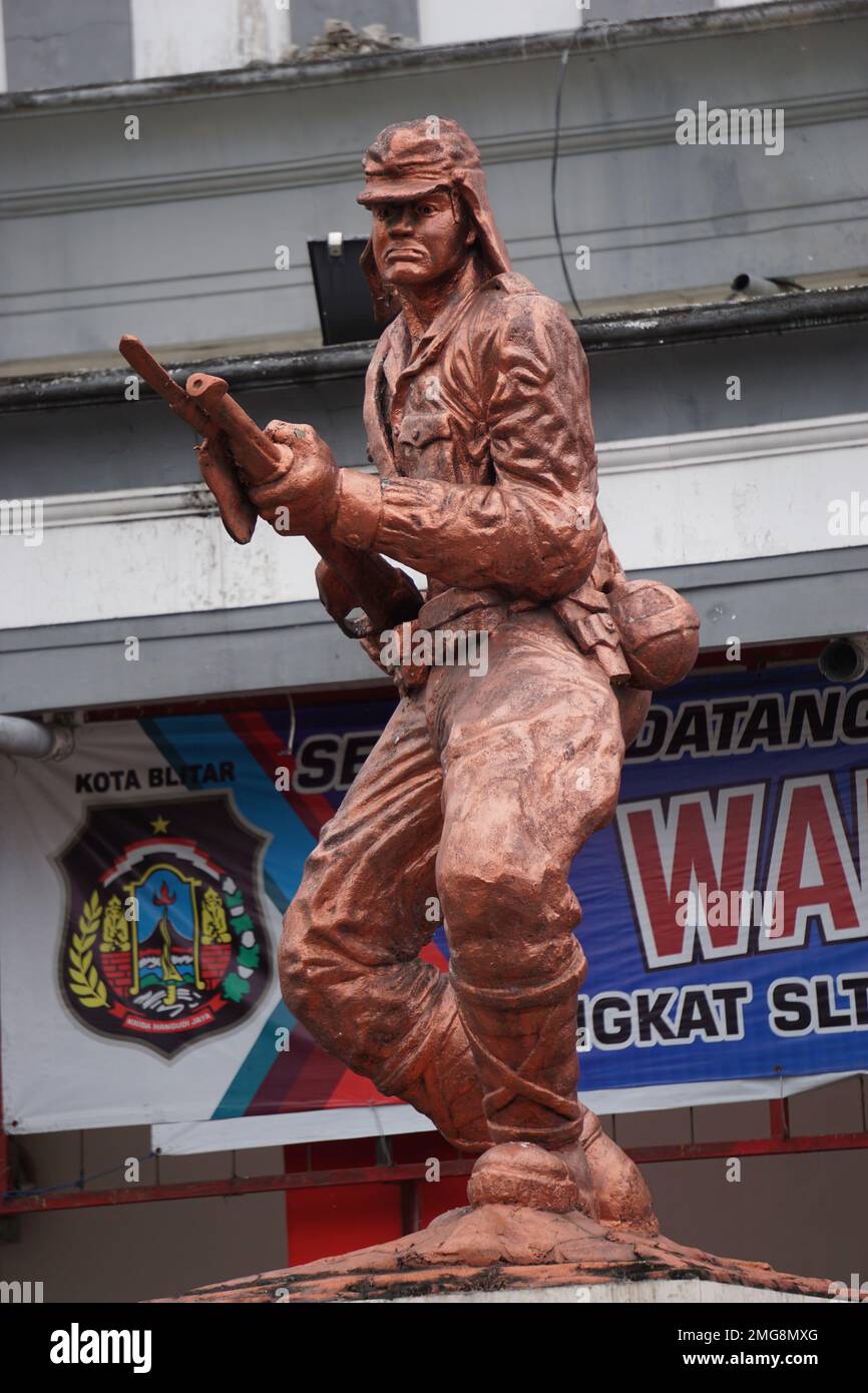 Soedanco Soepriyadi monument. He is Indonesian hero from Blitar and the ...
