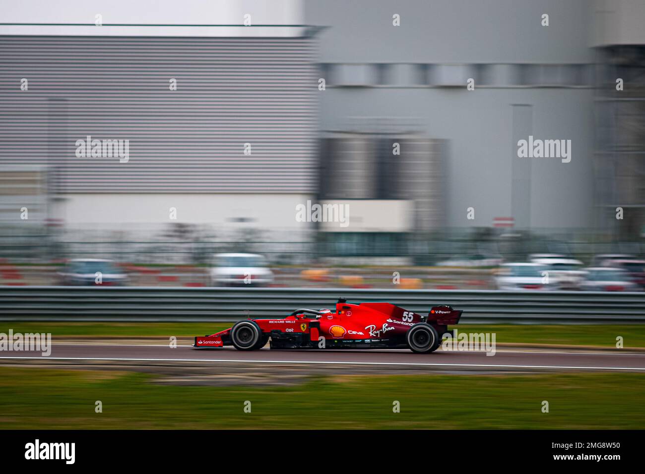 #55 Carlos Sainz, Scuderia Ferrari during a test with the old 2021 ...