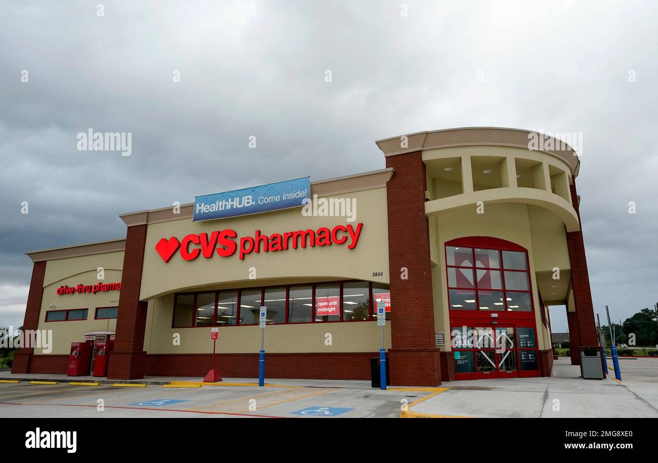 FILE - In this May 30, 2019, file photo, a CVS store with the new HealthHUB is shown in Spring ...