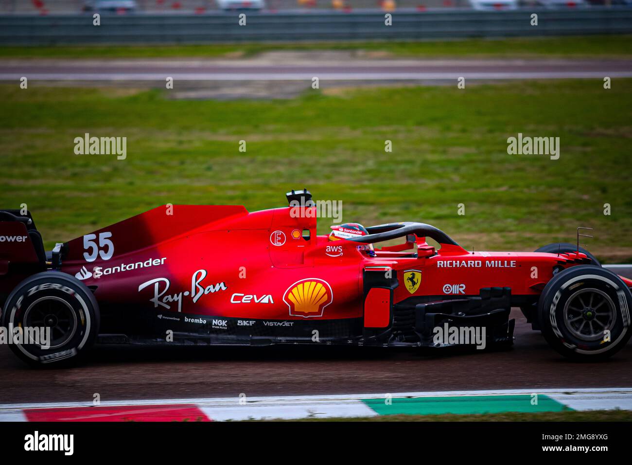 #55 Carlos Sainz, Scuderia Ferrari during a test with the old 2021 ...