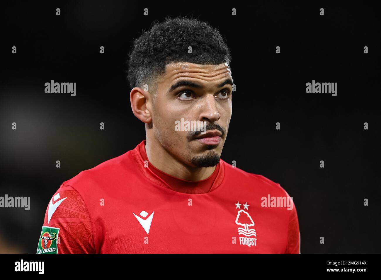 Morgan Gibbs-White #10 of Nottingham Forest during the Carabao Cup Semi ...