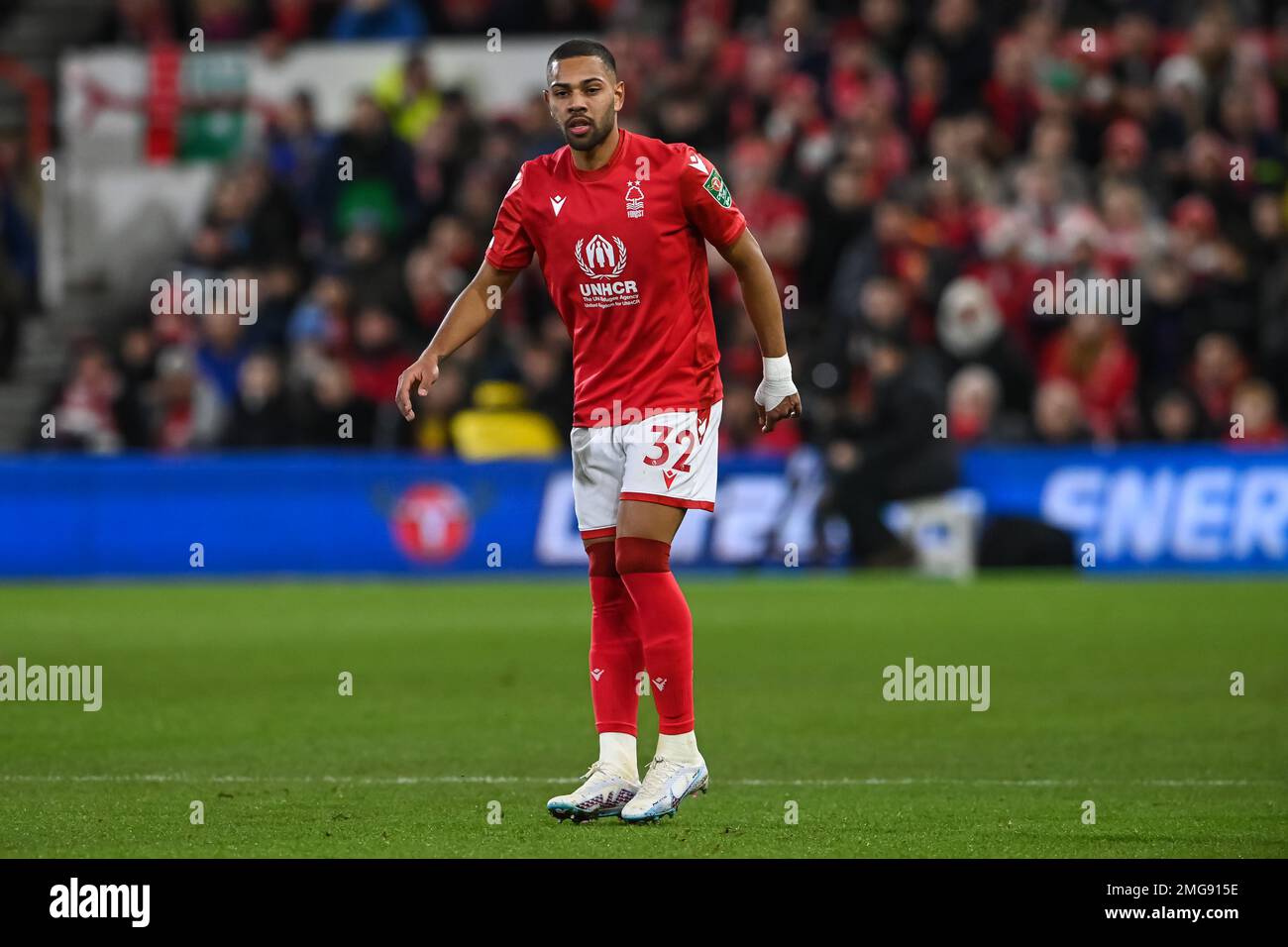 Renan Lodi #32 of Nottingham Forest during the Carabao Cup Semi-Finals ...