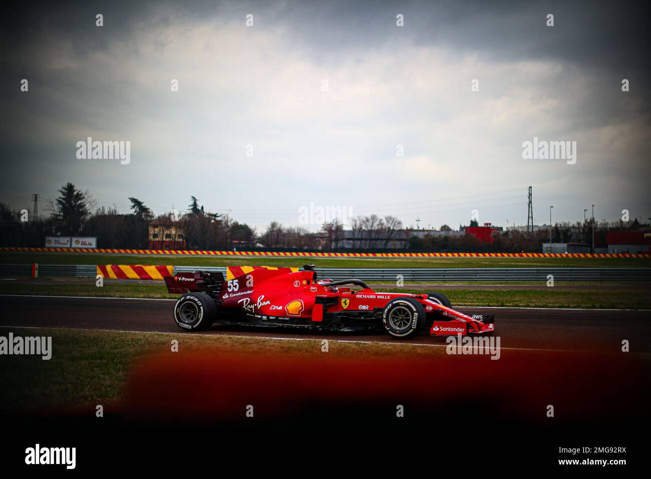 #55 Carlos Sainz, Scuderia Ferrari during a test with the old 2021 ...
