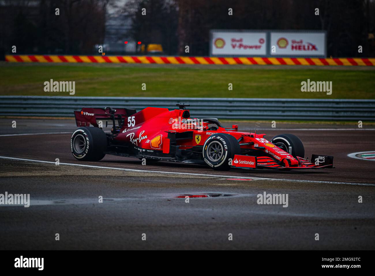#55 Carlos Sainz, Scuderia Ferrari during a test with the old 2021 ...