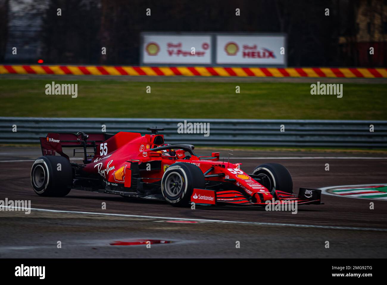 #55 Carlos Sainz, Scuderia Ferrari during a test with the old 2021 ...