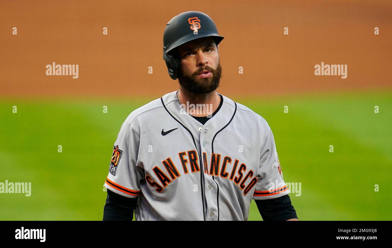 during the fourth inning of a baseball game, Wednesday, Aug. 5, 2020 ...