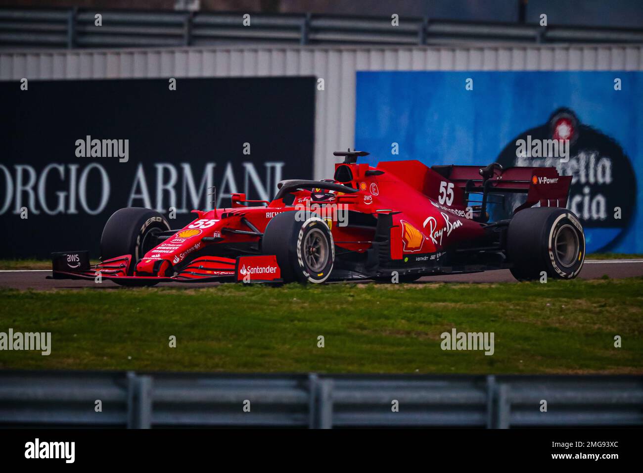 #55 Carlos Sainz, Scuderia Ferrari during a test with the old 2021 ...