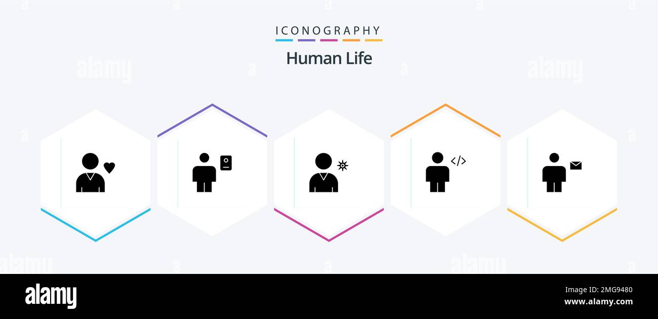 Human 25 Glyph icon pack including body. markup. controls. human. body ...