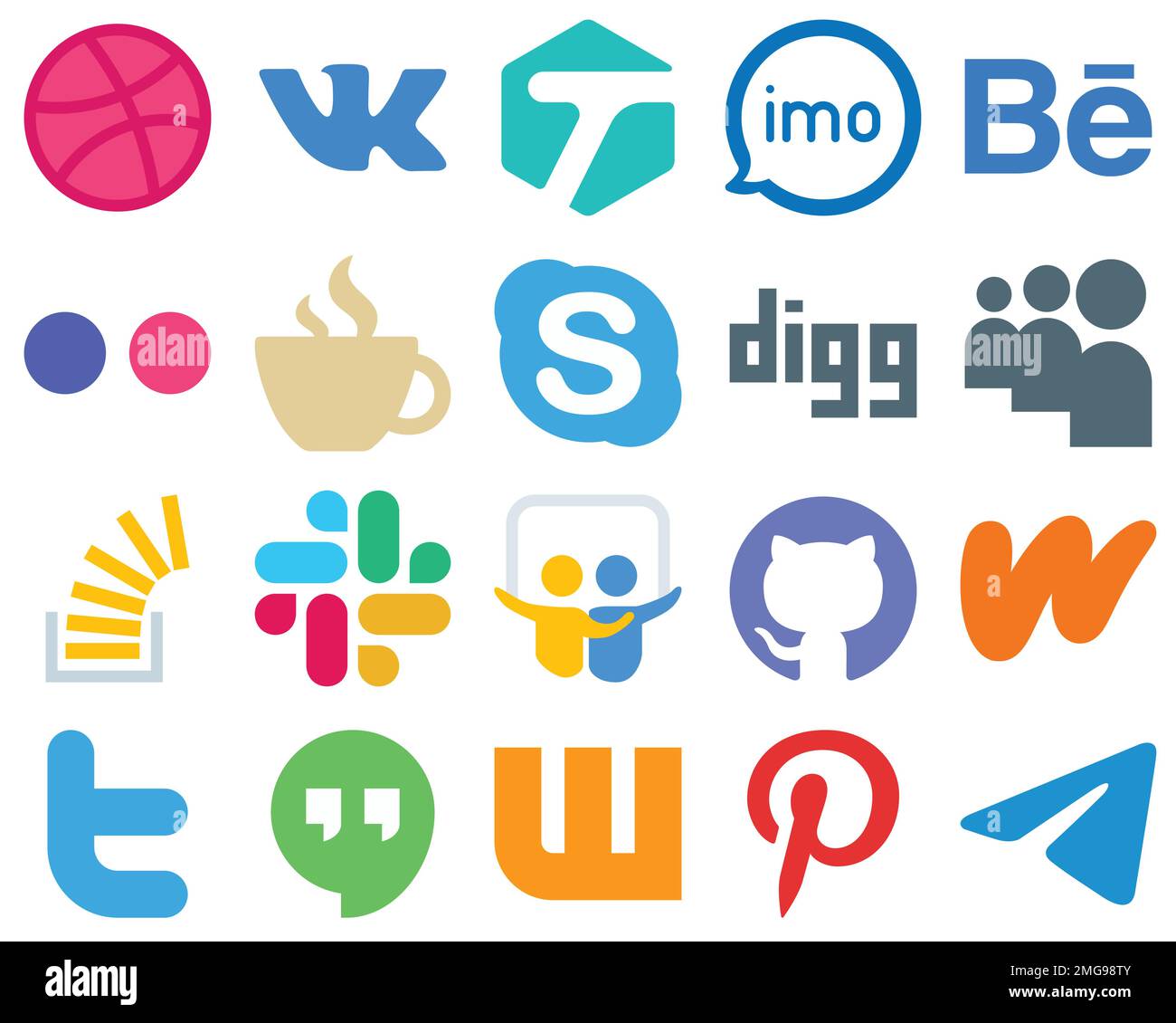 20 Flat Social Media Icons for a Minimalistic Design stockoverflow ...