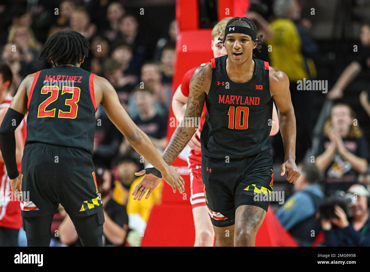 College Park, MD, USA. 25th Jan, 2023. Maryland Terrapins forward ...