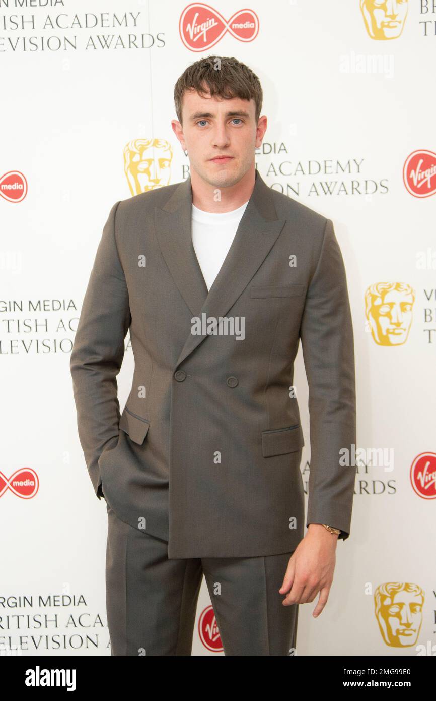 Actor Paul Mescal poses for photographers as they arrive for the ...