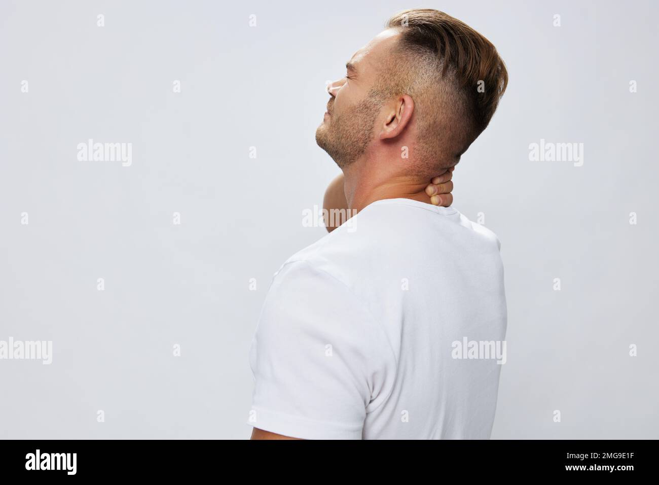 Man back pain neck and joints, bone and spine problems, inflammation ...