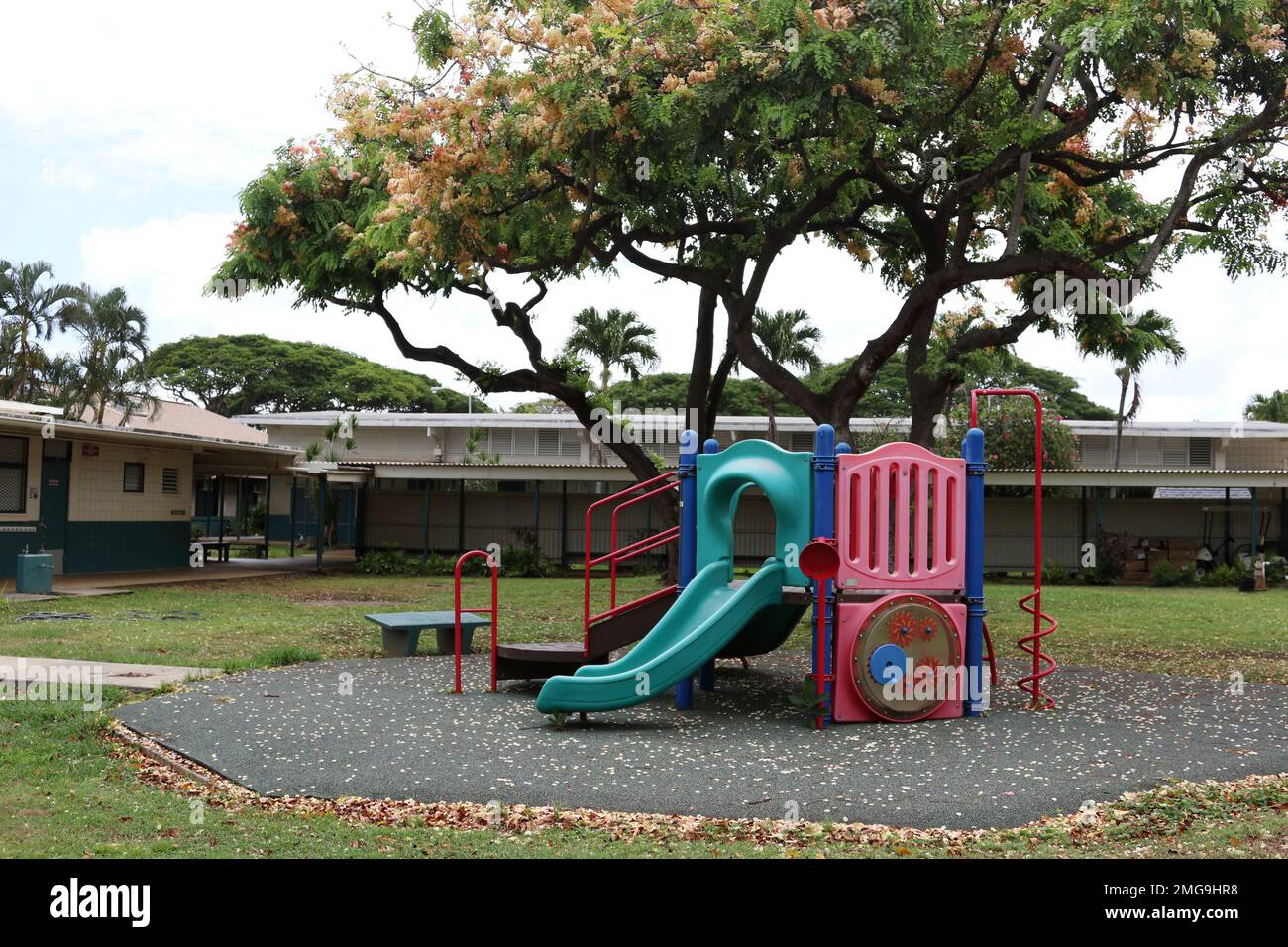 A playground sits at Aikahi Elementary School in Kailua, Hawaii on ...