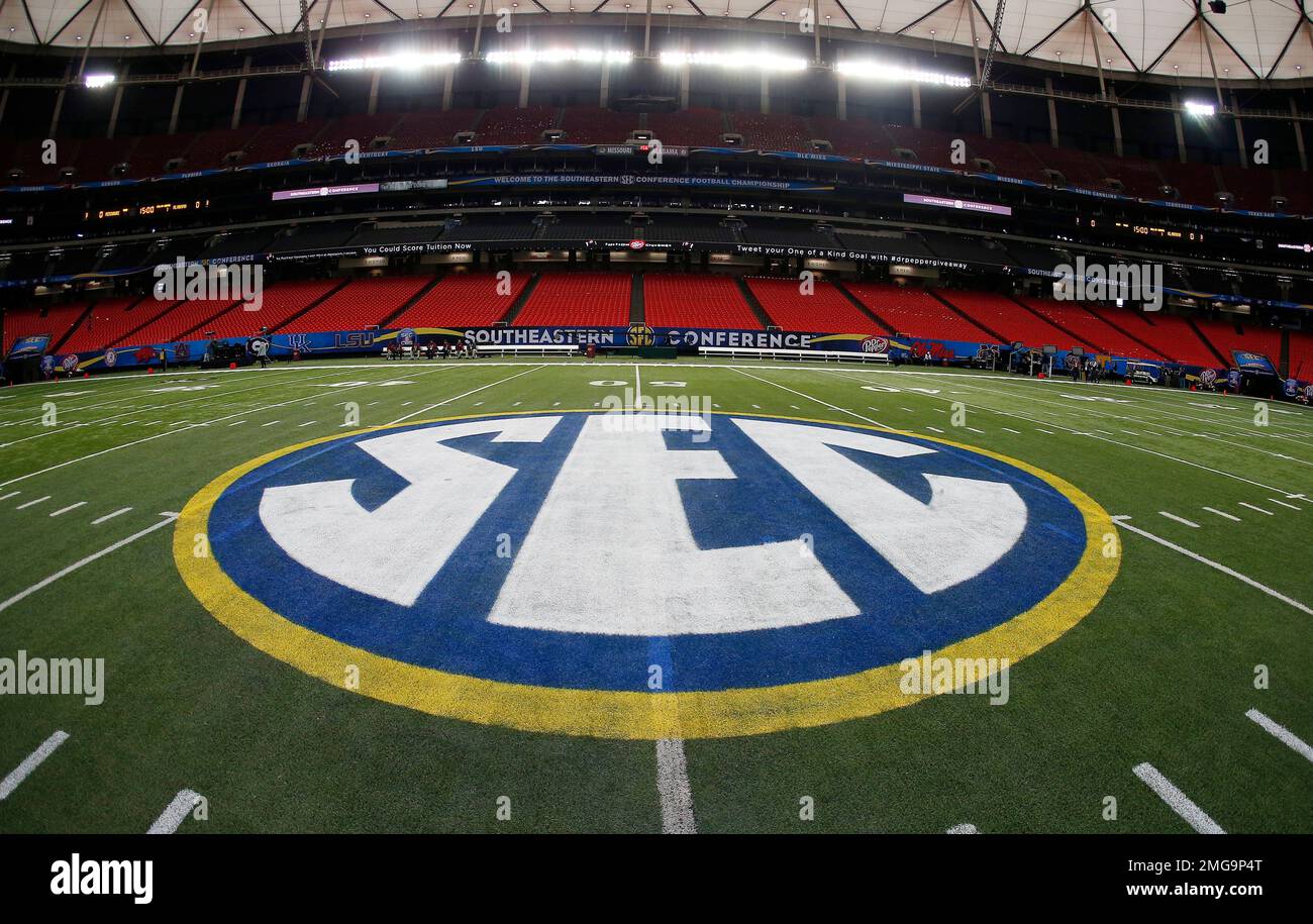 FILE - In this Dec. 5, 2014, file photo, the SEC logo is displayed on ...