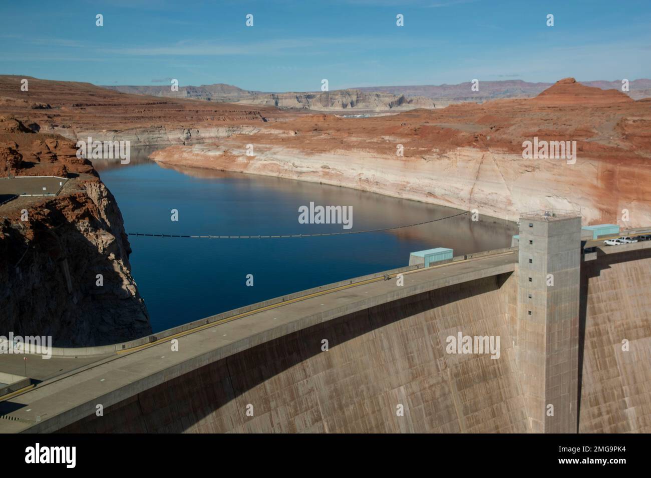 The Glen Canyon Dam was built to form Lake Powell near Page, AZ, USA ...