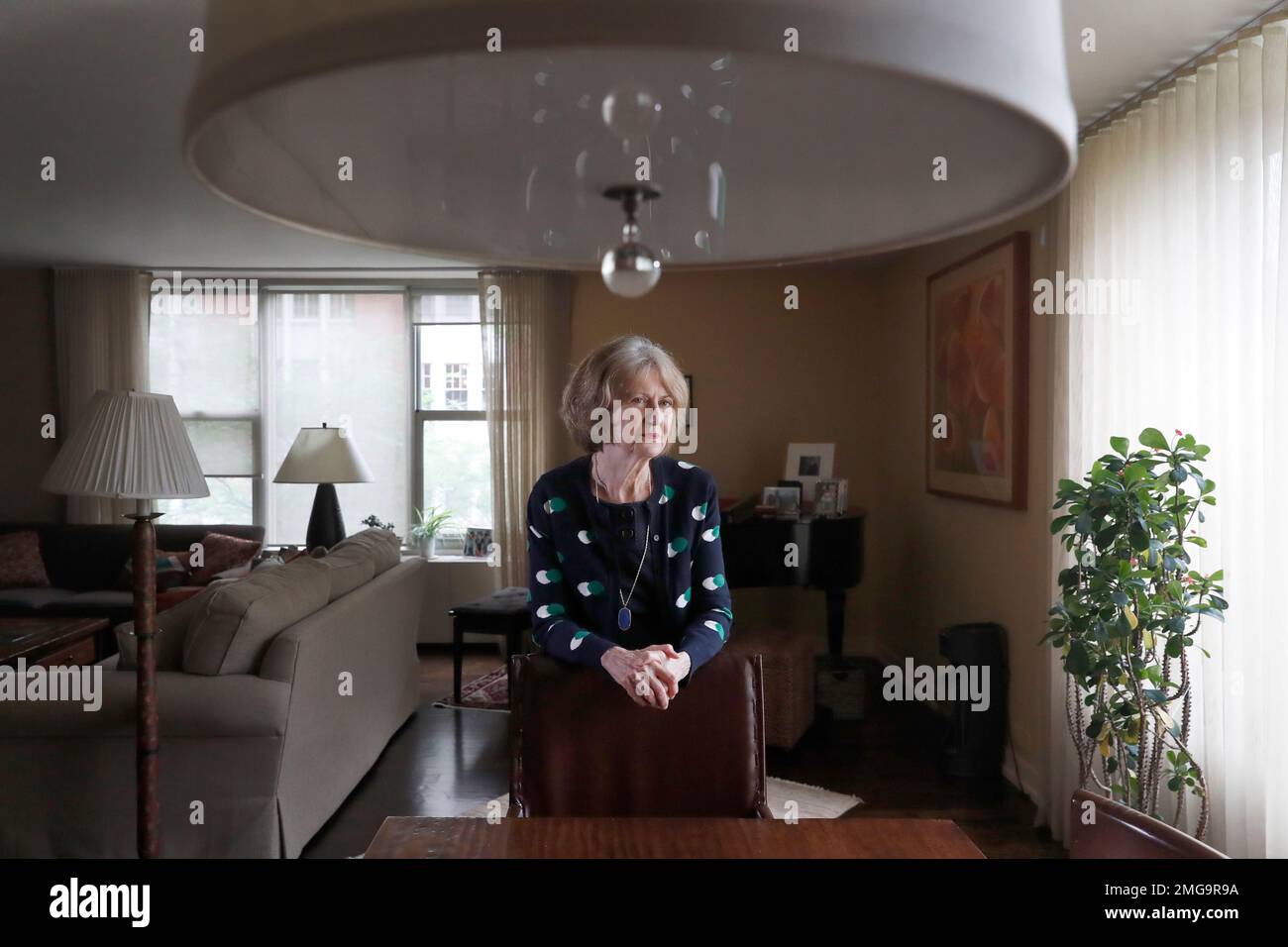 Senior U.S. District Judge Joan Lefkow, poses Monday, July 27, 2020 ...