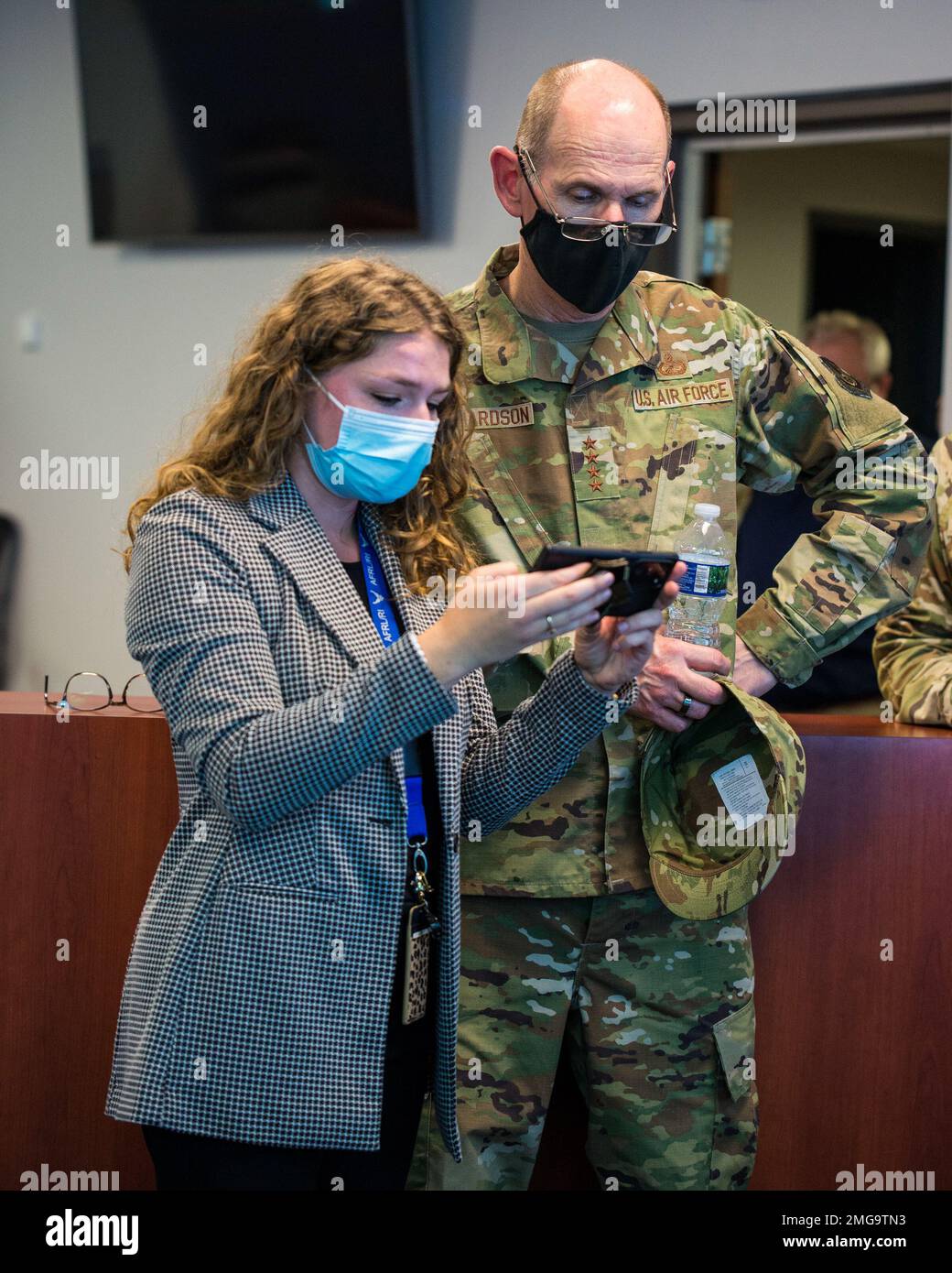 Gen. Duke Z. Richardson, Air Force Materiel Command commander, watches ...