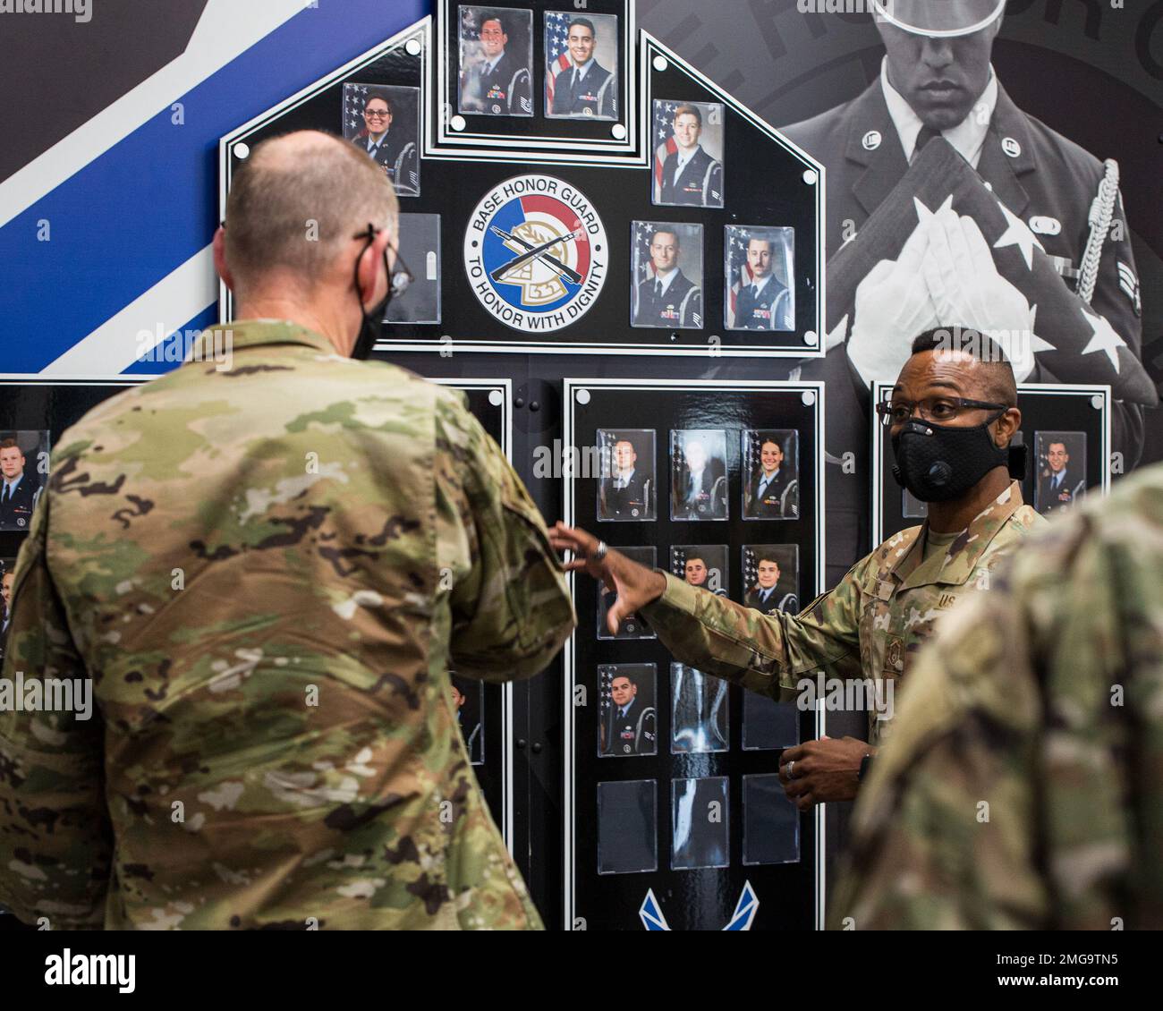 Gen. Duke Z. Richardson, Air Force Materiel Command commander, listens ...