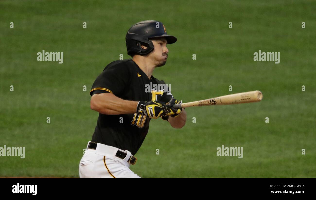 Pittsburgh Pirates' Bryan Reynolds bats during a baseball game against ...
