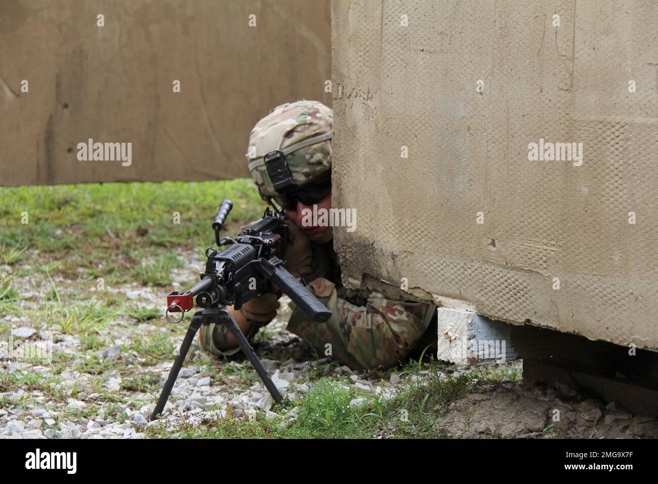 SPC Patrick Chayeb guards an area at the Military Operations in Urban ...