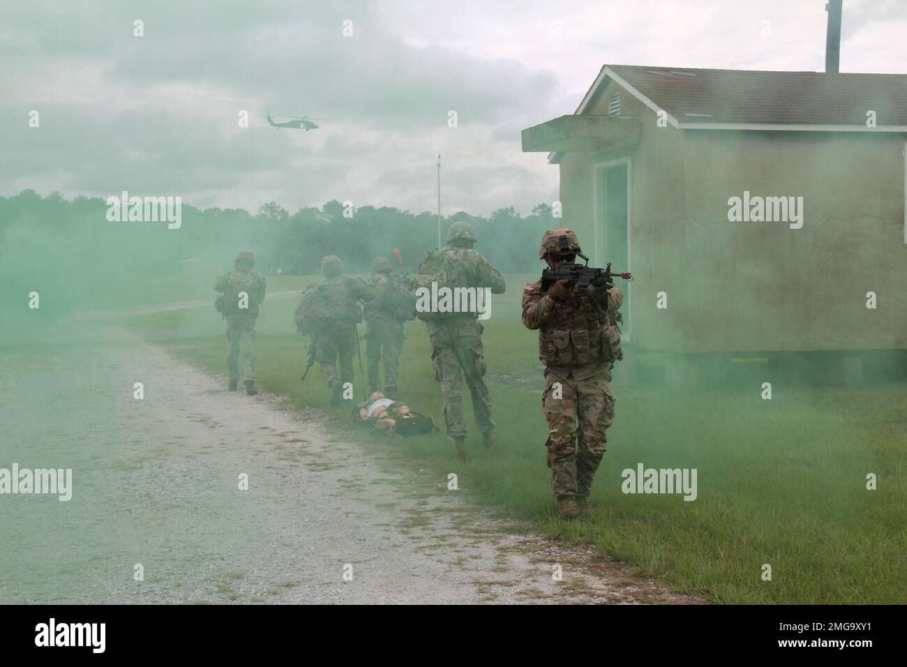 The AMC Best Squad practices rescuing an injured Soldier at the ...