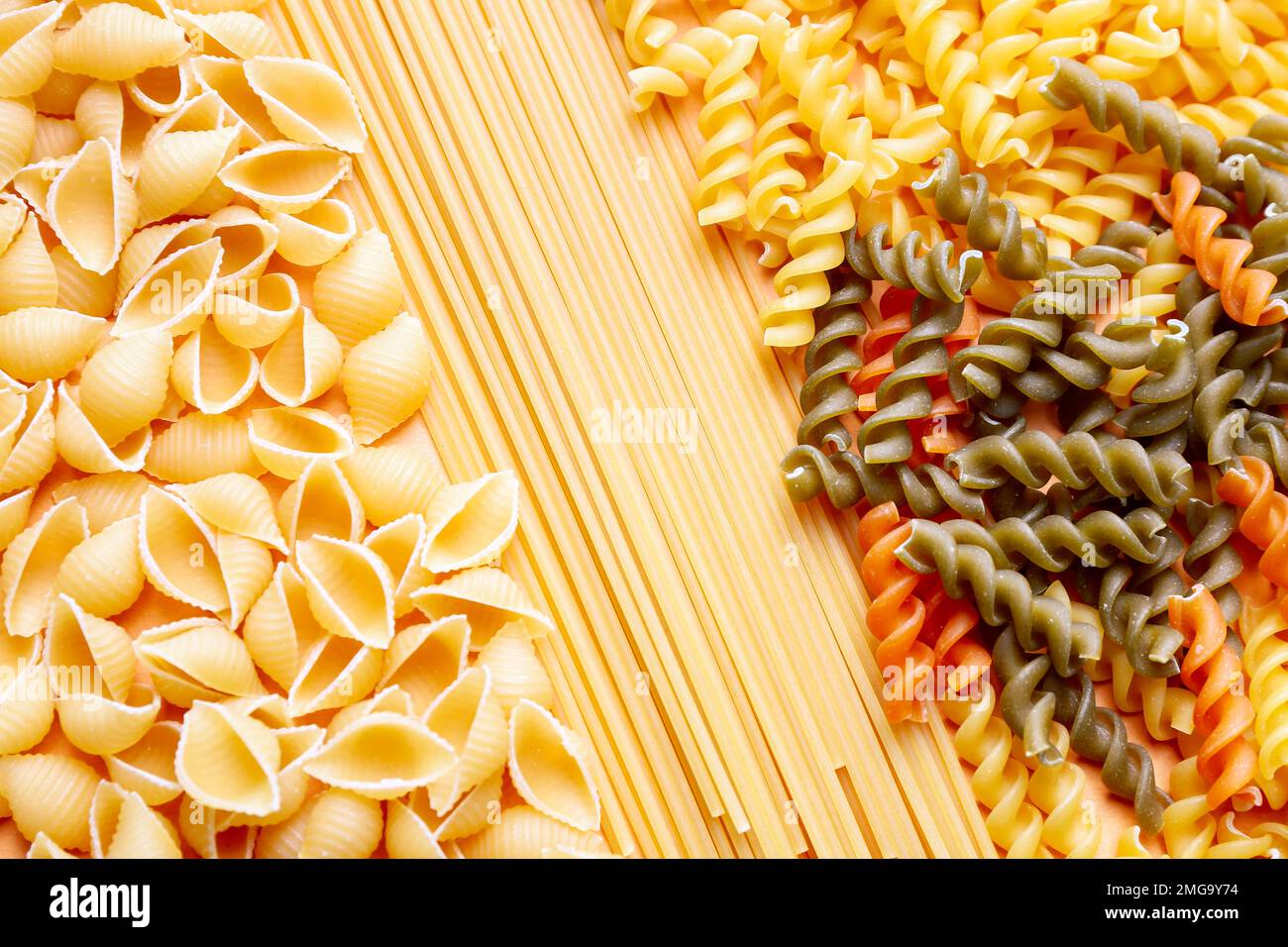 Different types of raw pasta, closeup Stock Photo - Alamy