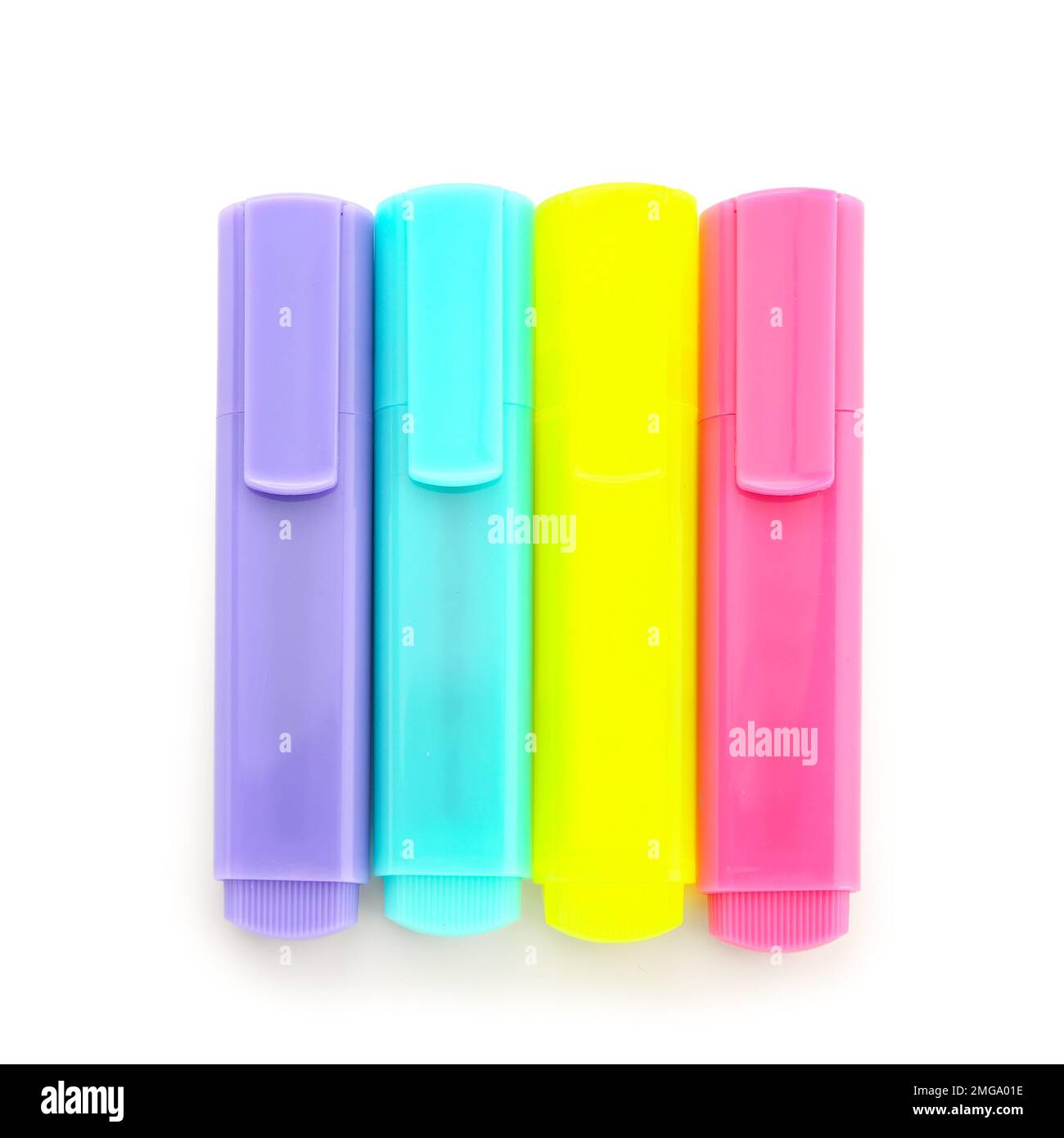 Colorful markers isolated on white background Stock Photo - Alamy