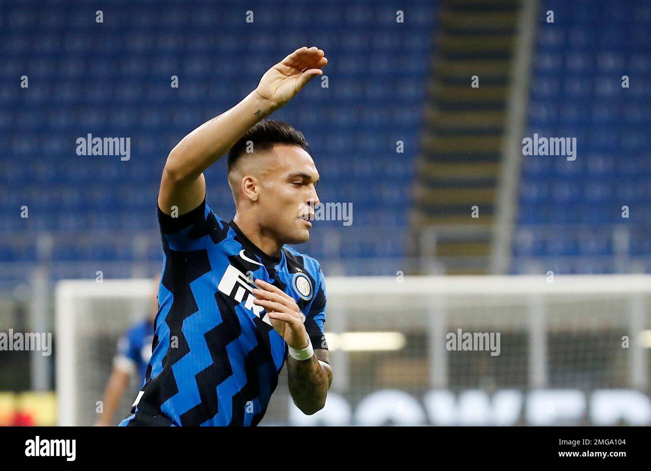 Inter Milan's Lautaro Martinez celebrates after scoring his side's ...
