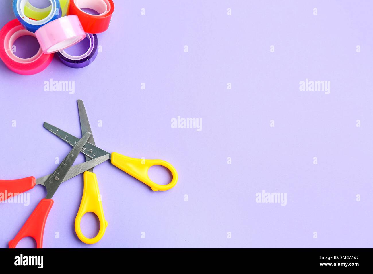 Children scissors tape hi-res stock photography and images - Alamy
