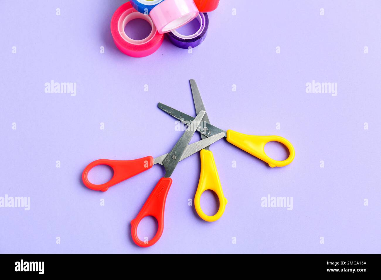 Children scissors tape hi-res stock photography and images - Alamy