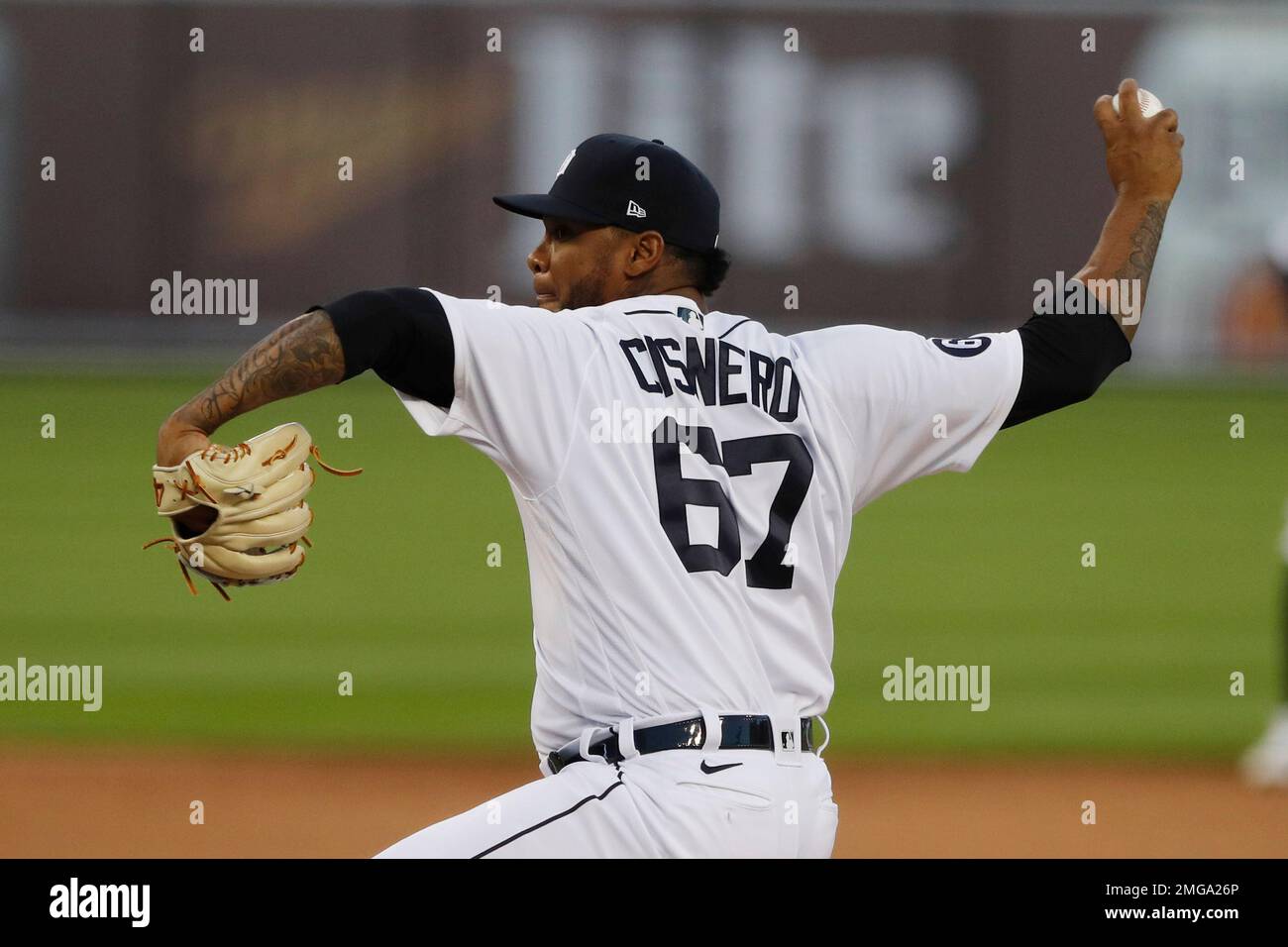Detroit Tigers relief pitcher Jose Cisnero throws during the fifth ...