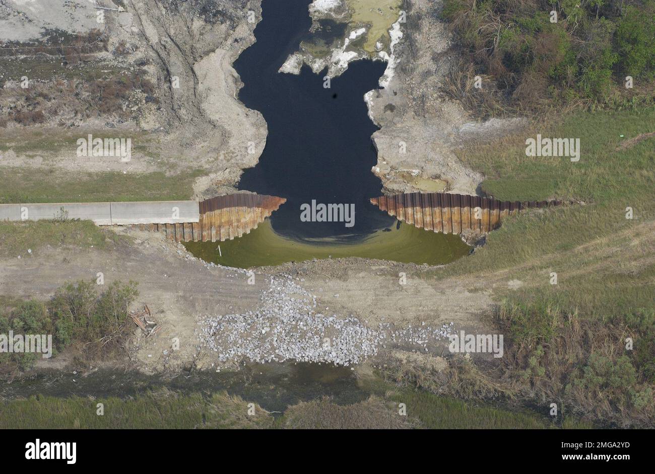 Aftermath - Miscellaneous - Aerial - 26-HK-49-13. aerial view of broken ...