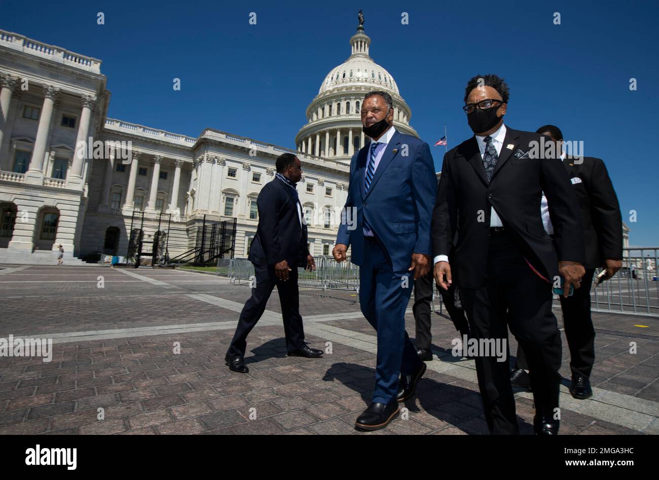 The Rev. Jesse Jackson, second from the right, with his son Jonathan ...
