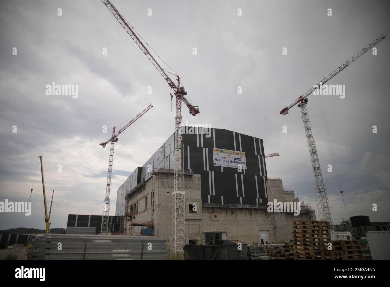 Assembly hall at the construction site of the ITER ( the International ...