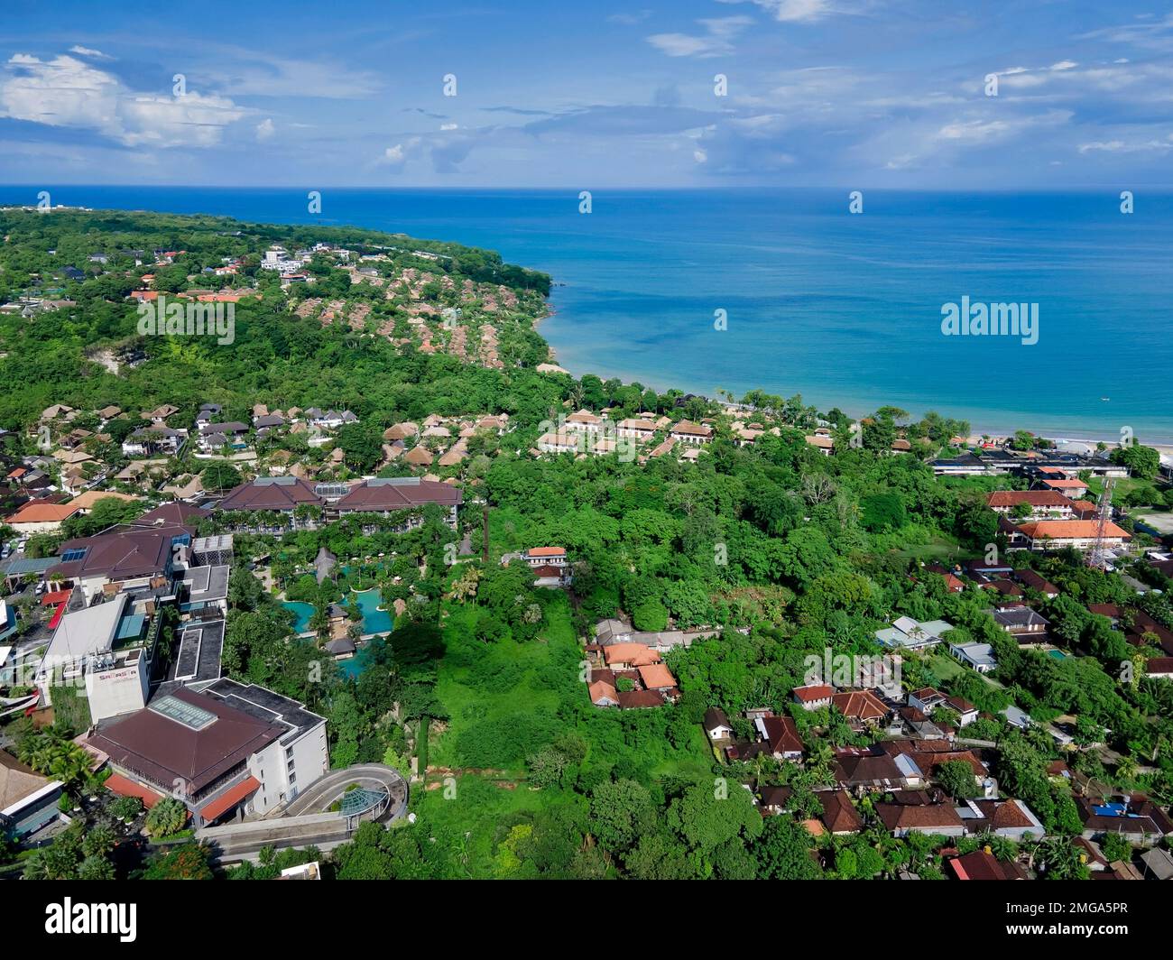 Aerial view of Jimbaran beach, Bali, Indonesia Stock Photo - Alamy