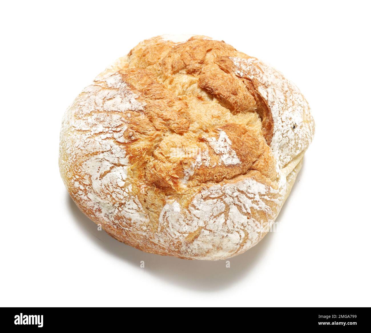 Loaf of fresh bread isolated on white background Stock Photo - Alamy