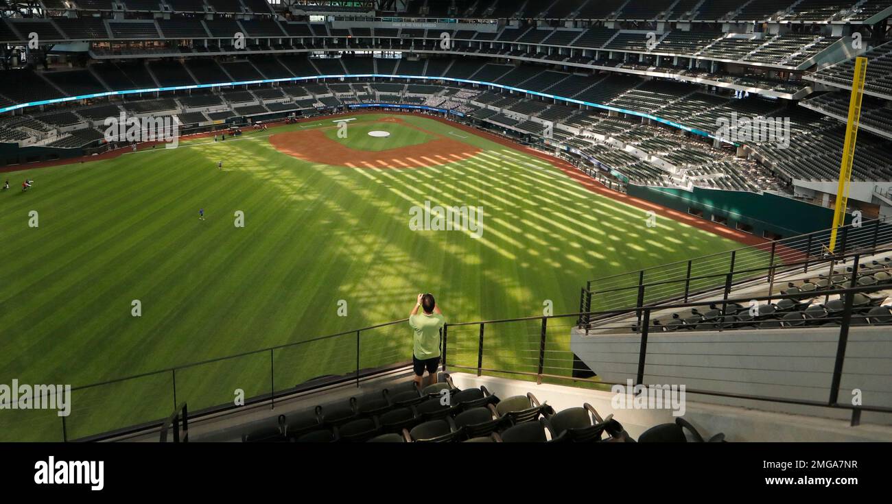 In this photo made Thursday, July 23, 2020, an upper deck view of the ...