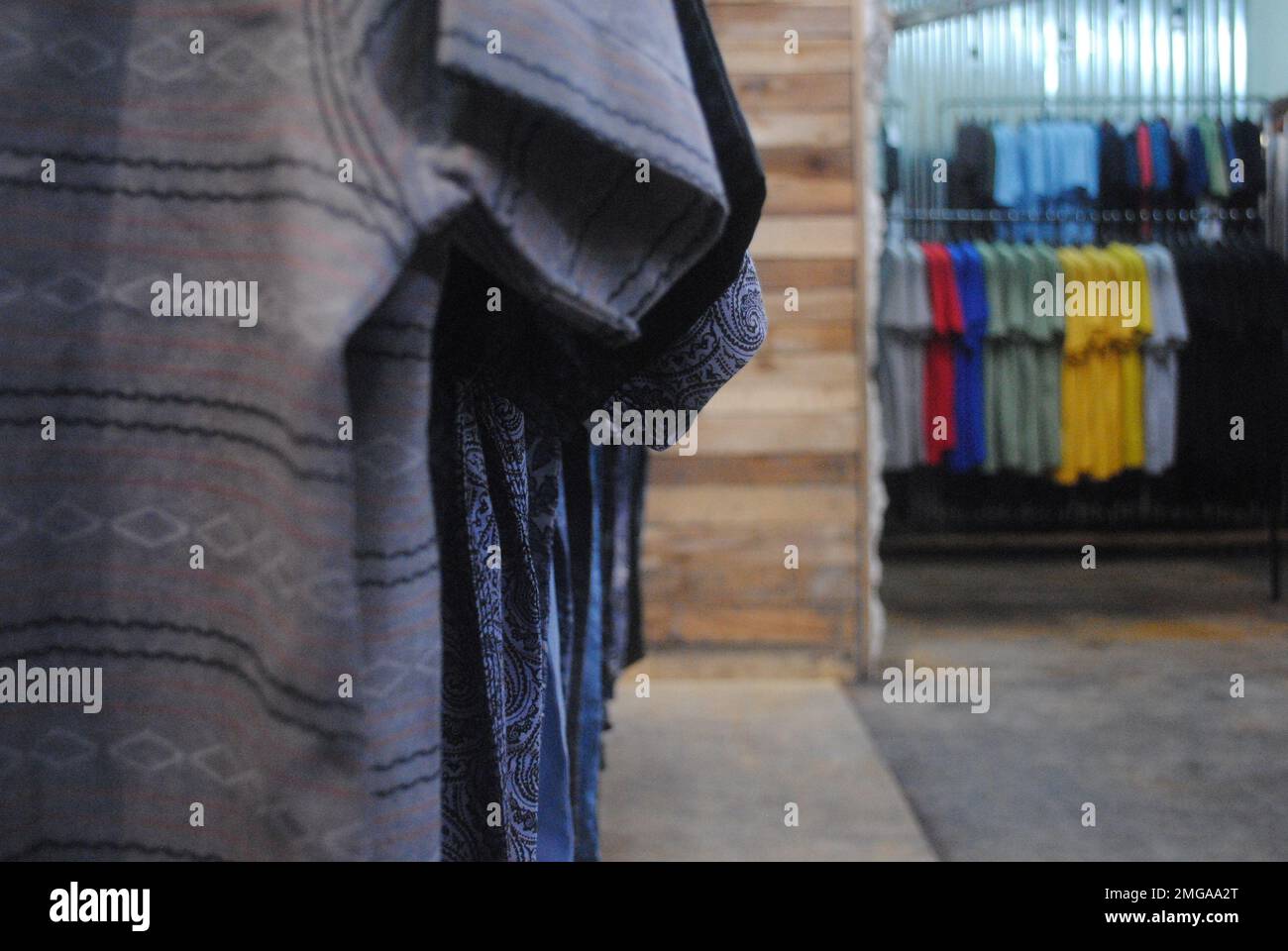 Clothing Store with a unique shop design Stock Photo - Alamy