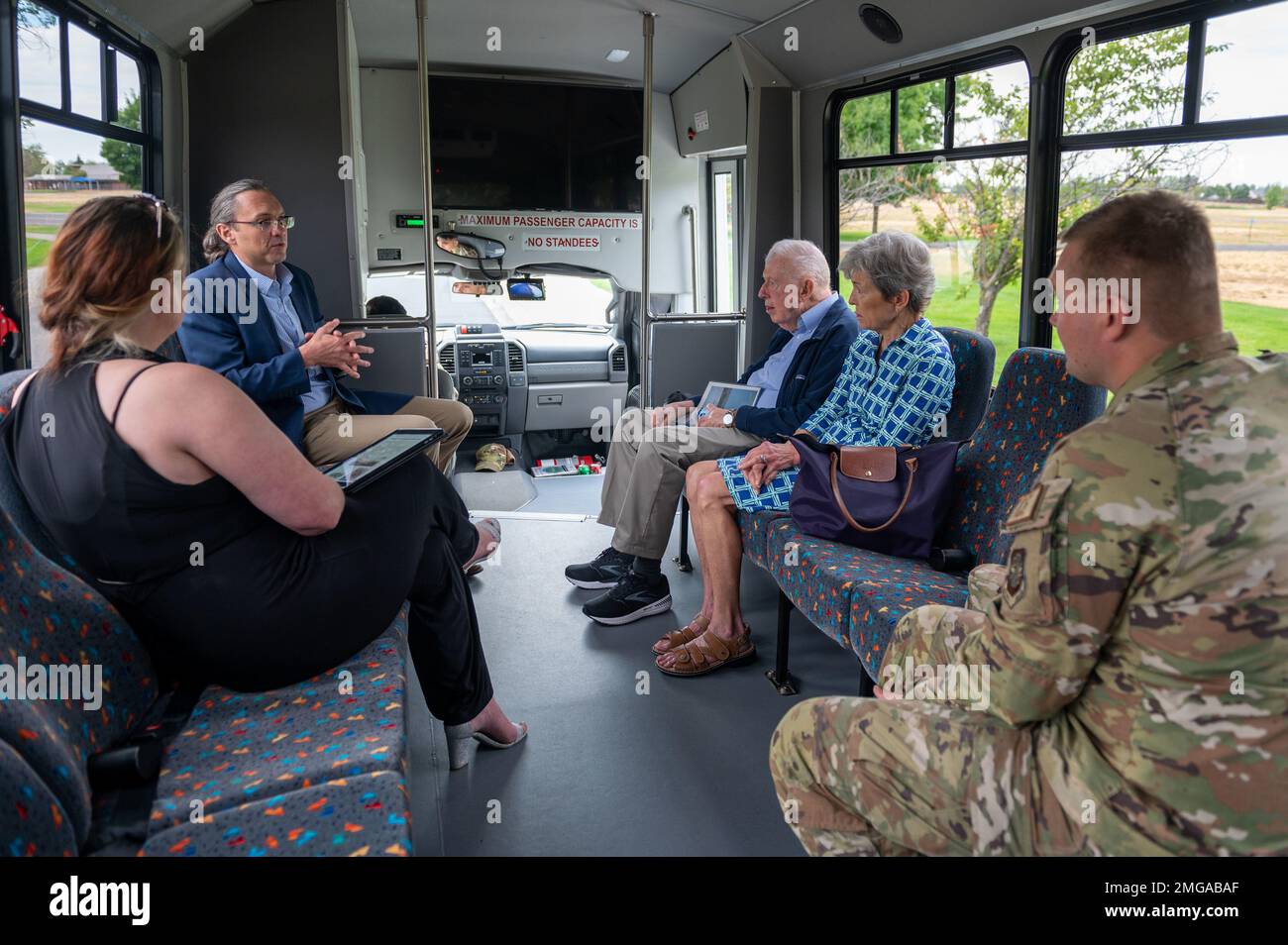 Fairchild Air Force Base personnel tour the base with retired Gen. John ...