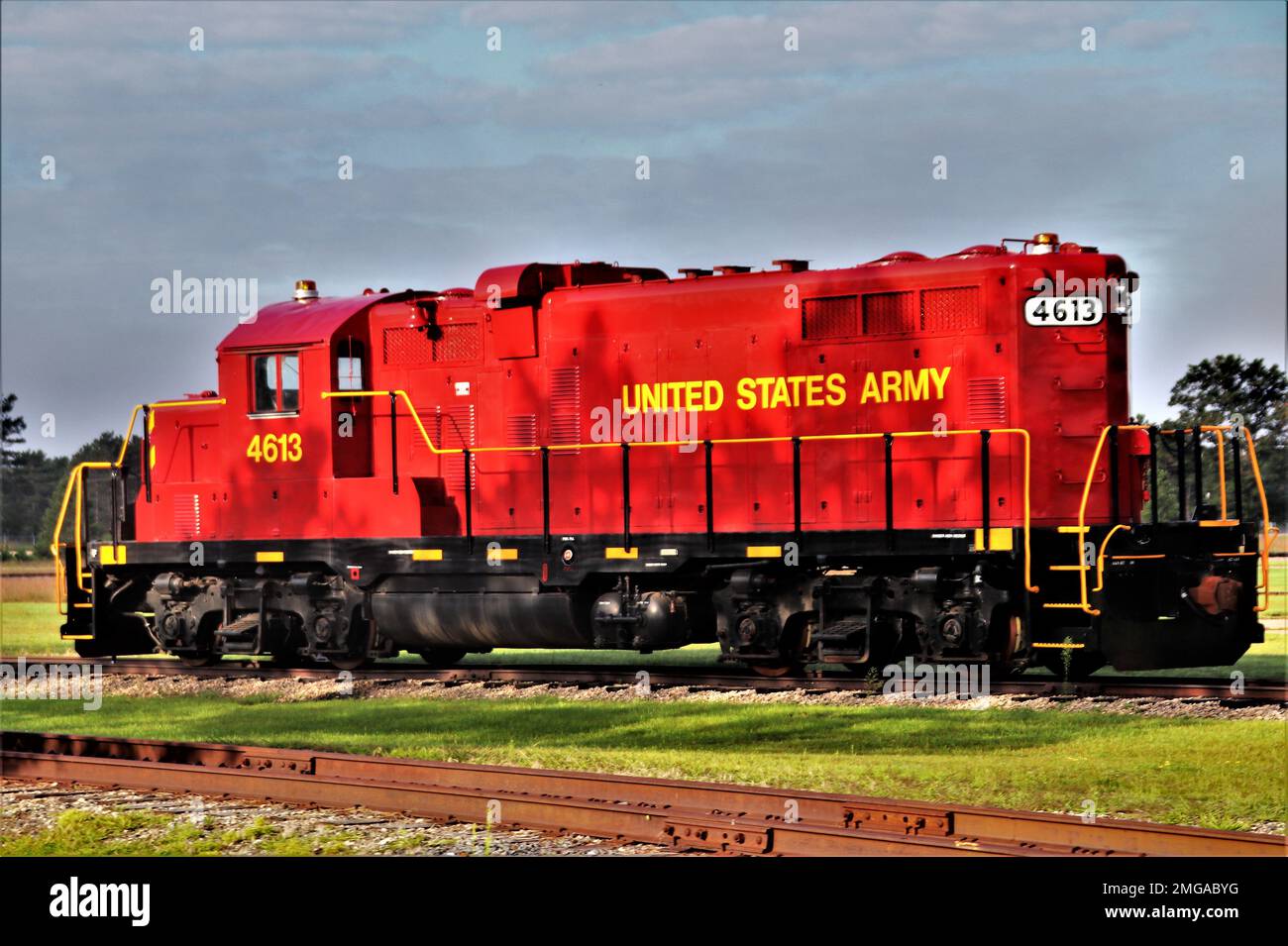 A U.S. Army locomotive used as part of rail operations is shown Aug. 22 ...