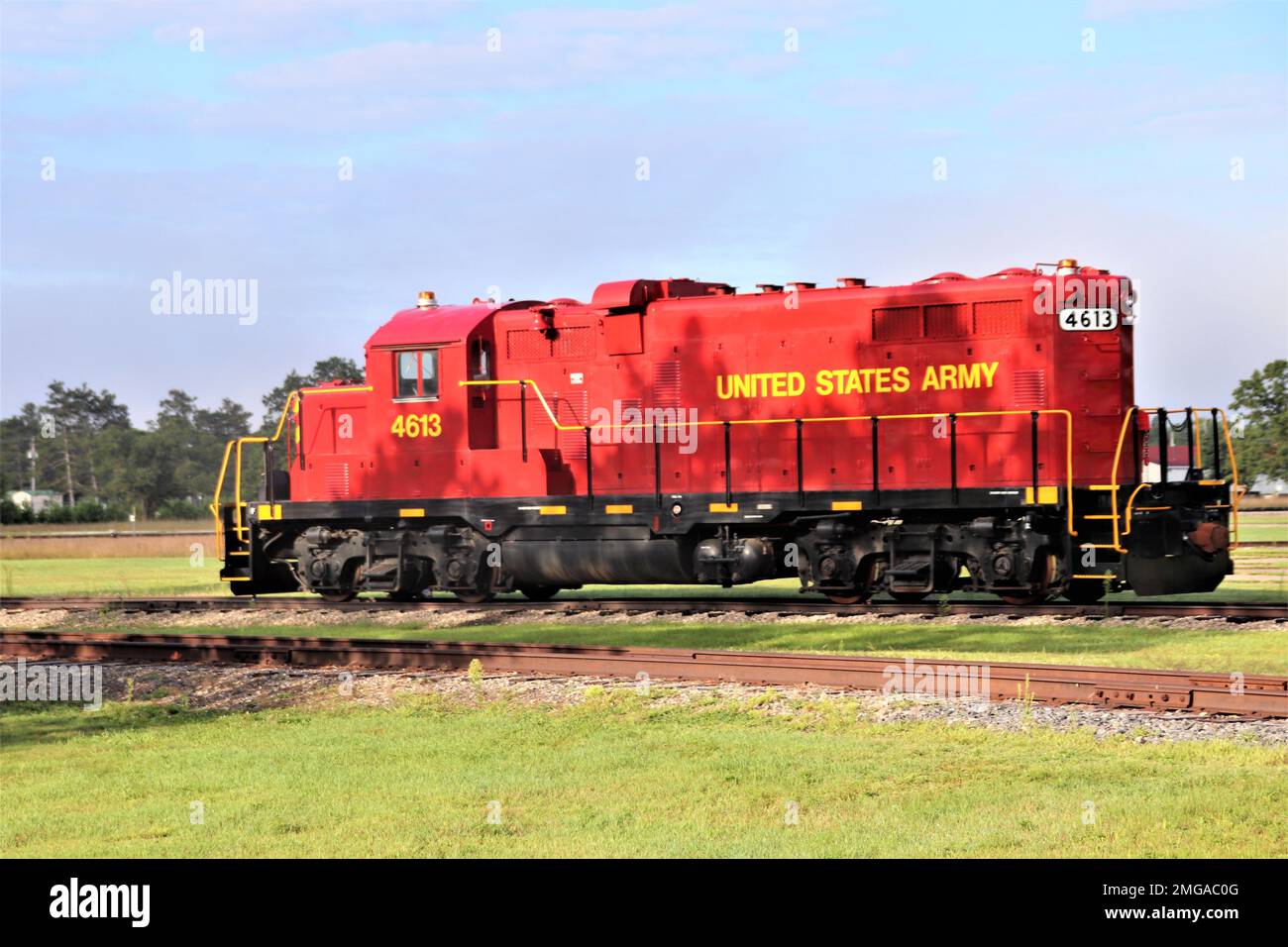 A U.S. Army locomotive used as part of rail operations is shown Aug. 22 ...