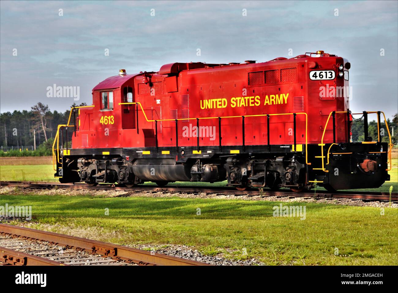 A U.S. Army locomotive used as part of rail operations is shown Aug. 22 ...